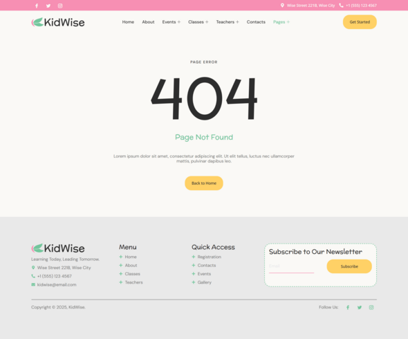 KidWise - Kindergarten & Child School Elementor Template Kit by farmofficialstudios